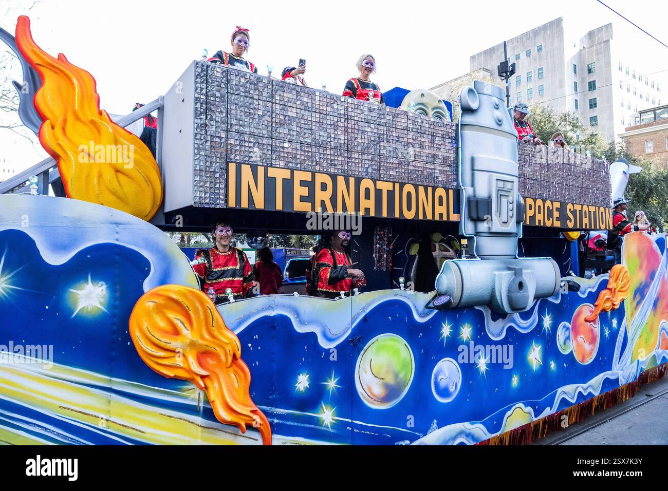 Paradegoers are seen during the Legion of Mars Parade Mardi Gras Parade ...