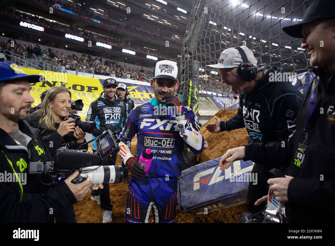 February 22, 2025, Arlington, Texas, USA: COTY SCHOCK (37) reacts after ...