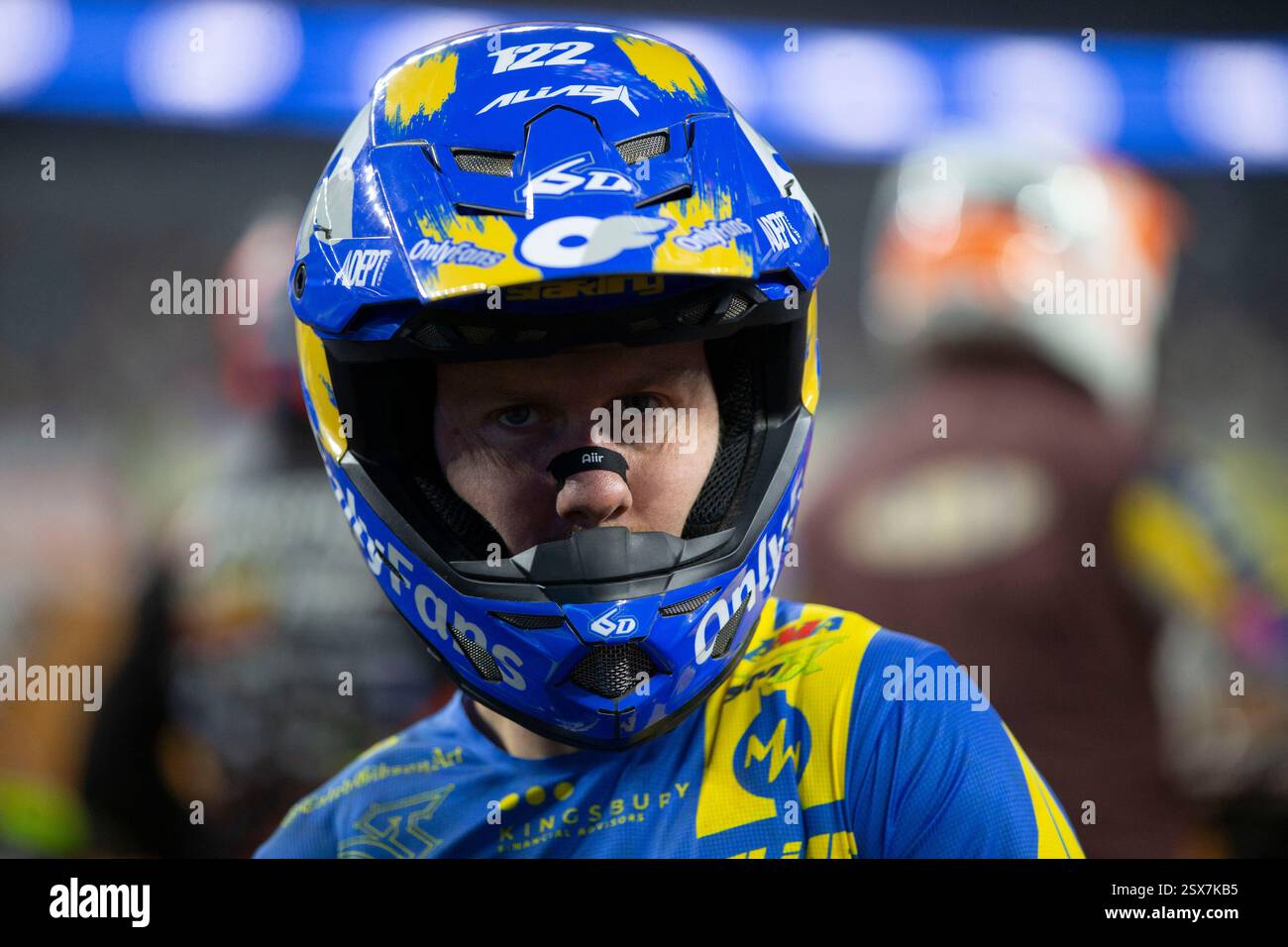 February 22, 2025, Arlington, Texas, USA: JUSTIN STARLING (122) looks ...