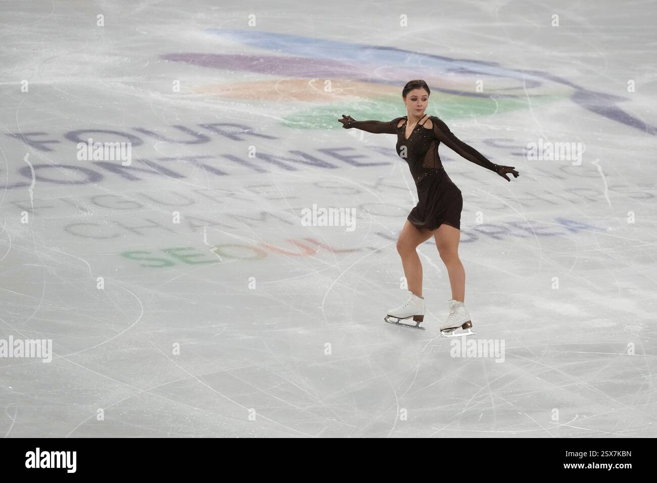 Sofia Samodelkina of Kazakhstan performs during the women's free skating at the ISU Four ...