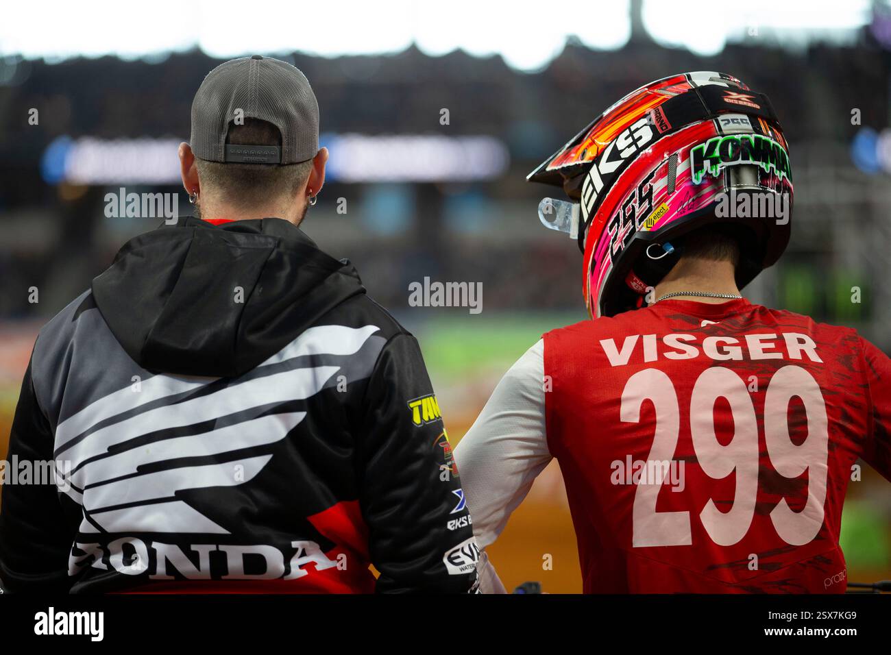 February 22, 2025, Arlington, Texas, USA: (Right) KONNOR VISGER (299 ...