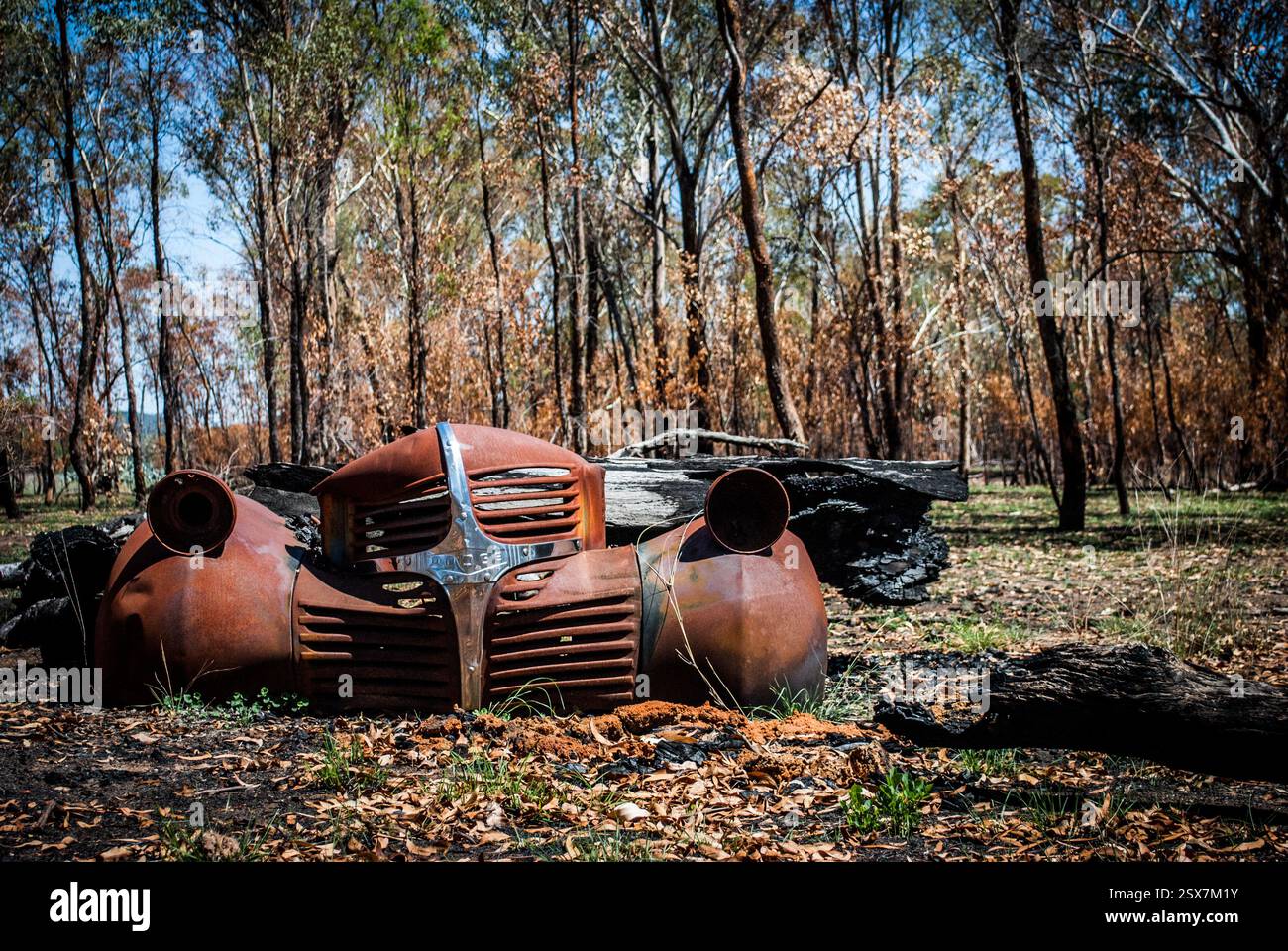 Rusty burnt out wreck hi-res stock photography and images - Alamy
