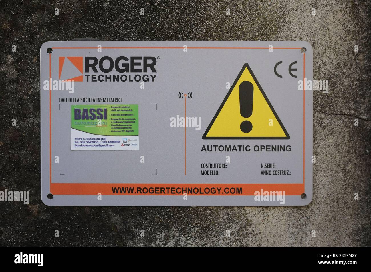 Cremona, Italy February 9th 2025 Close up of a Roger Technology ...