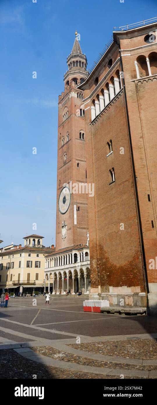 Cremona, Italy February 9th 2025 Torrazzo of Cremona, the iconic ...
