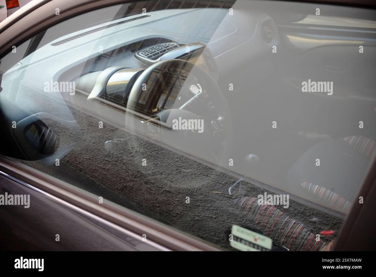 Cremona, Italy February 9th 2025 Interior view of a Citroen C1 Airscape ...