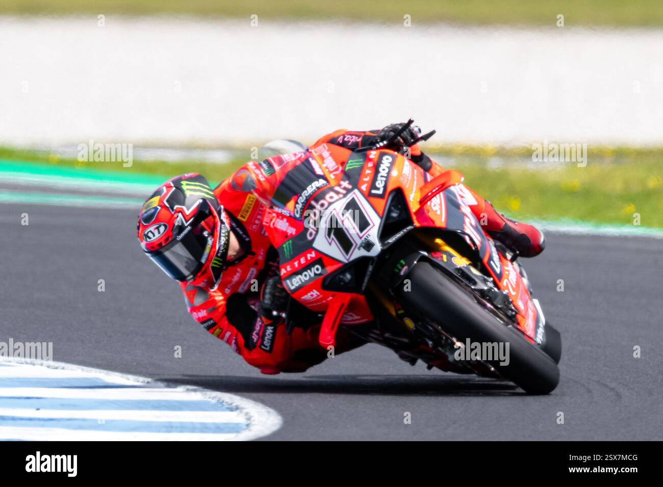 Phillip Island, Australia, 23 February, 2025. Race winner Nicolo Bulega ...