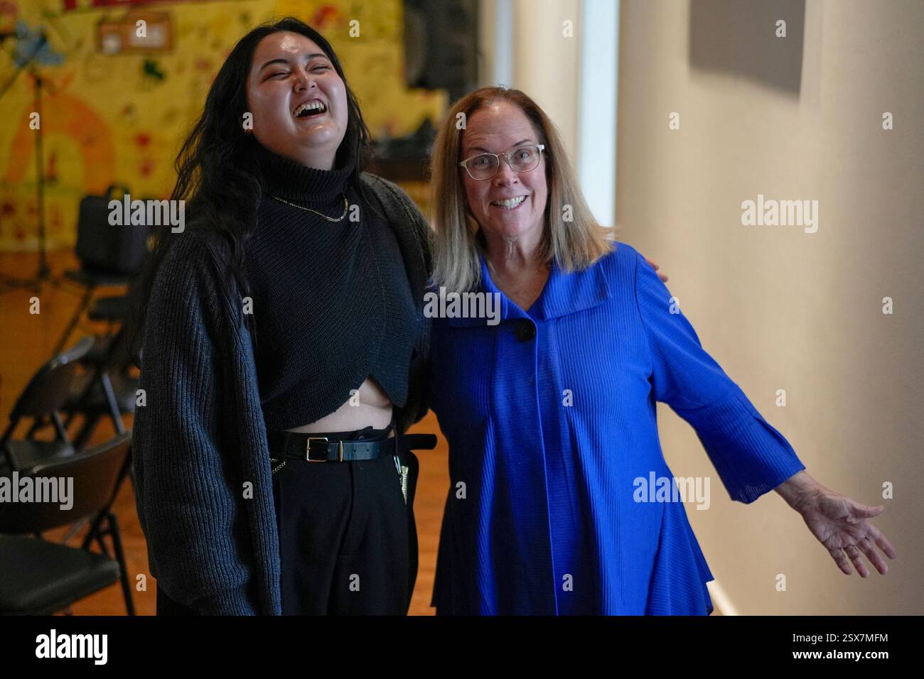 Antioch College student Ahri Morales-Yoon, left, and Antioch College ...