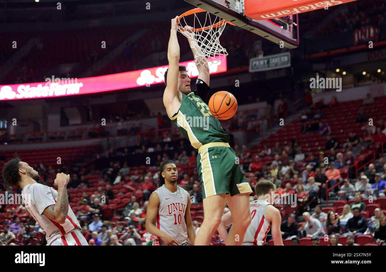 Colorado State center Nikola Djapa (23) dunks against UNLV during the ...