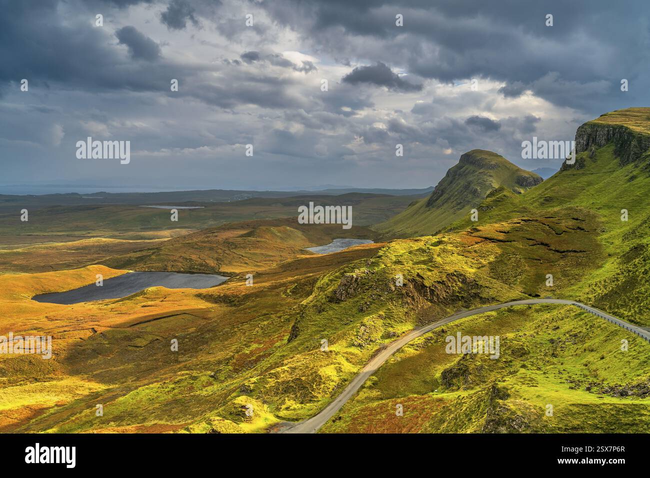 View of the Quiraing rock formations, Trotternish peninsula, Isle of ...