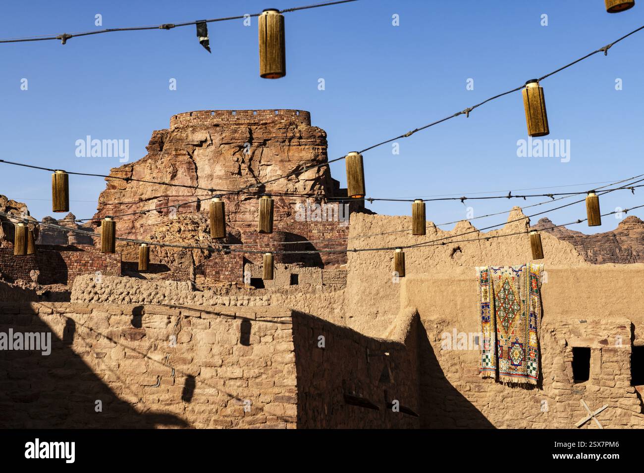 Old town with fortress of the Al Ula Oasis, Kingdom of Saudi Arabia ...