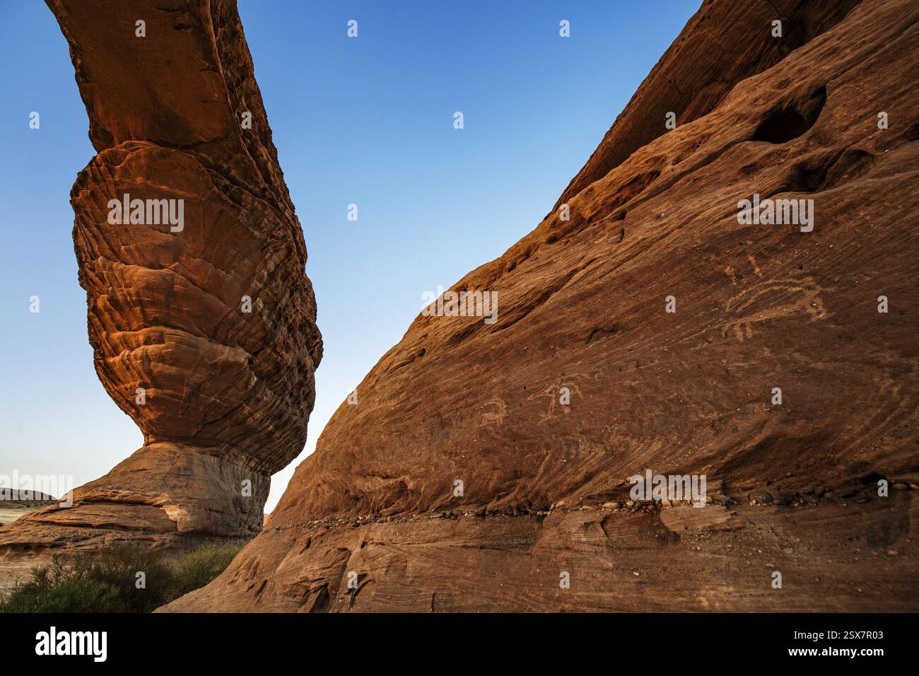 Rainbow Rock, The Arch, Hail Region, Al Ula, Saudi Arabia, Asia Stock ...