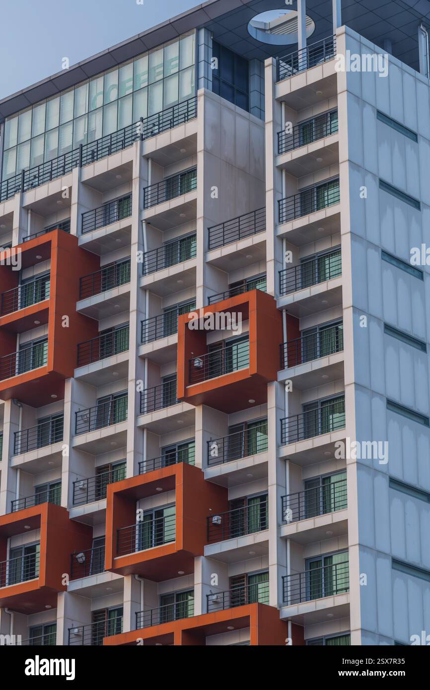 Daejeon, South Korea, January 17, 2019, Low angle view of apartment ...