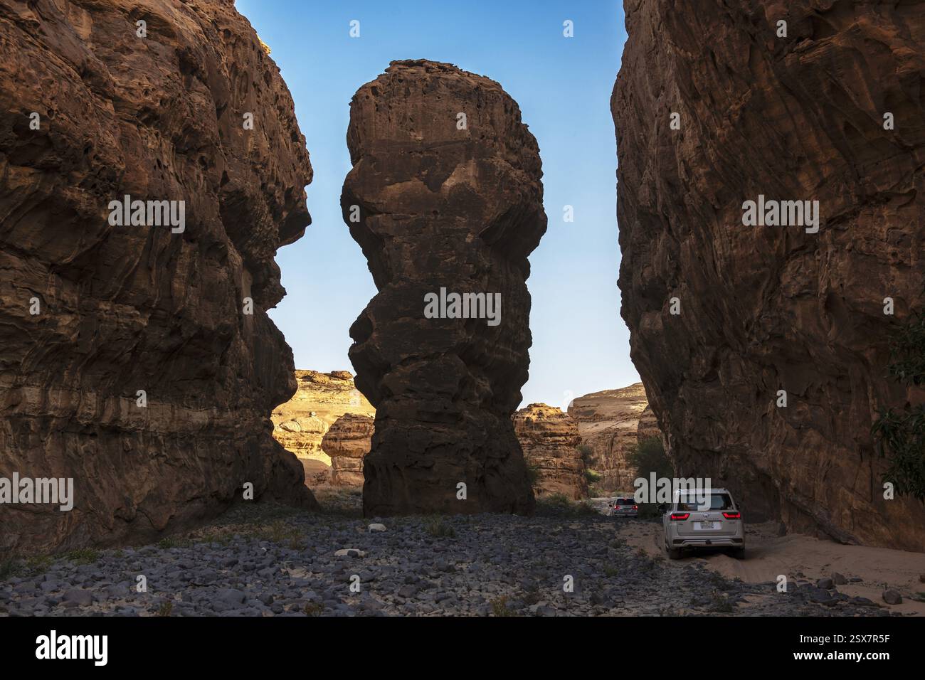 Jeep tour on a sandy track to Madakheel Gorge in Sharaan National Park ...