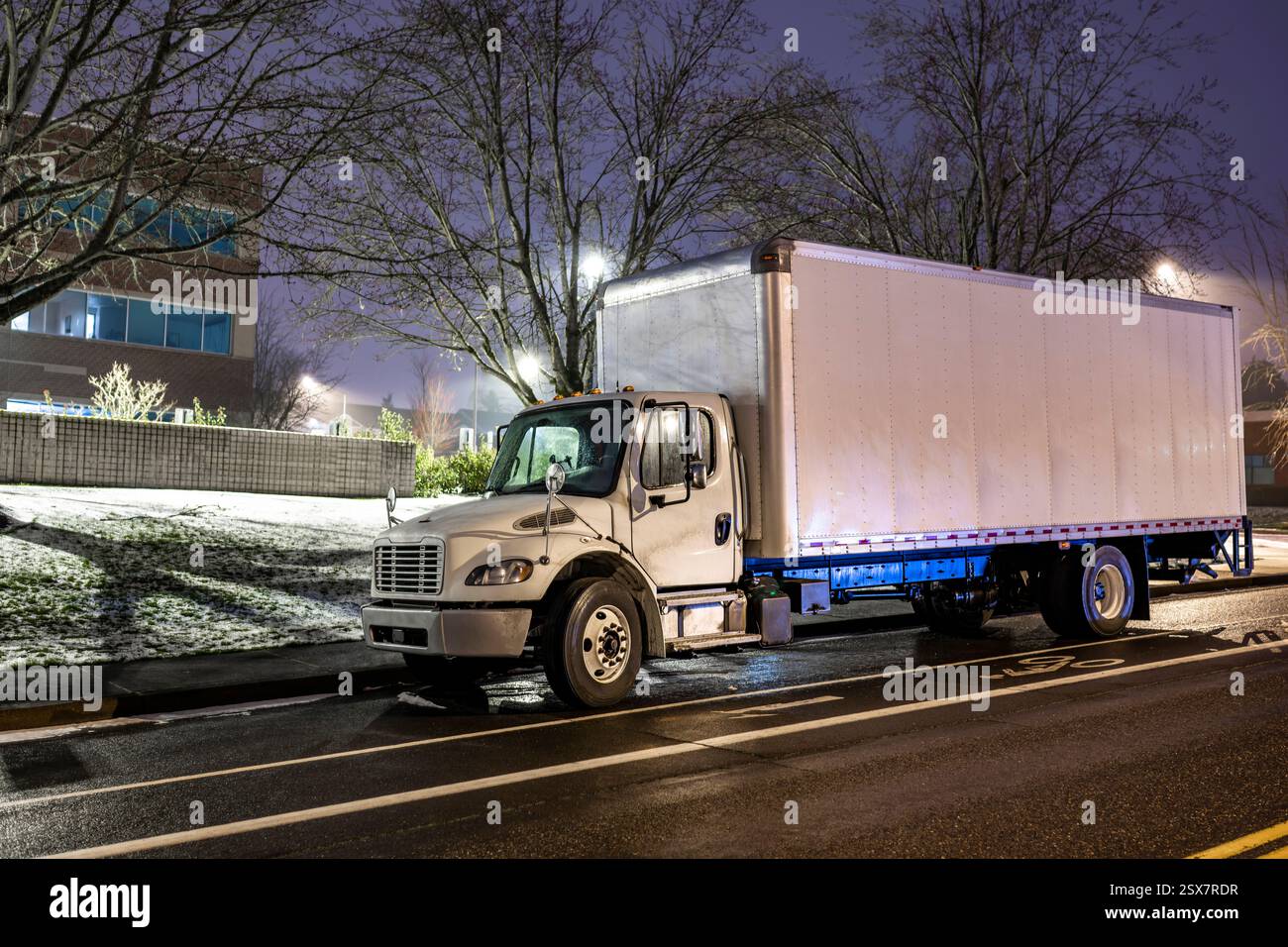 Illuminated by street lights Industrial grade white middle duty compact ...