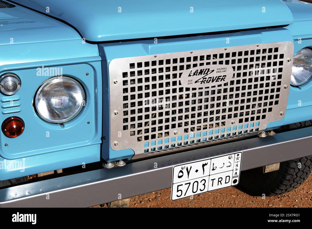 Land Rover, car licence plate, Al Ula, Kingdom of Saudi Arabia Stock ...