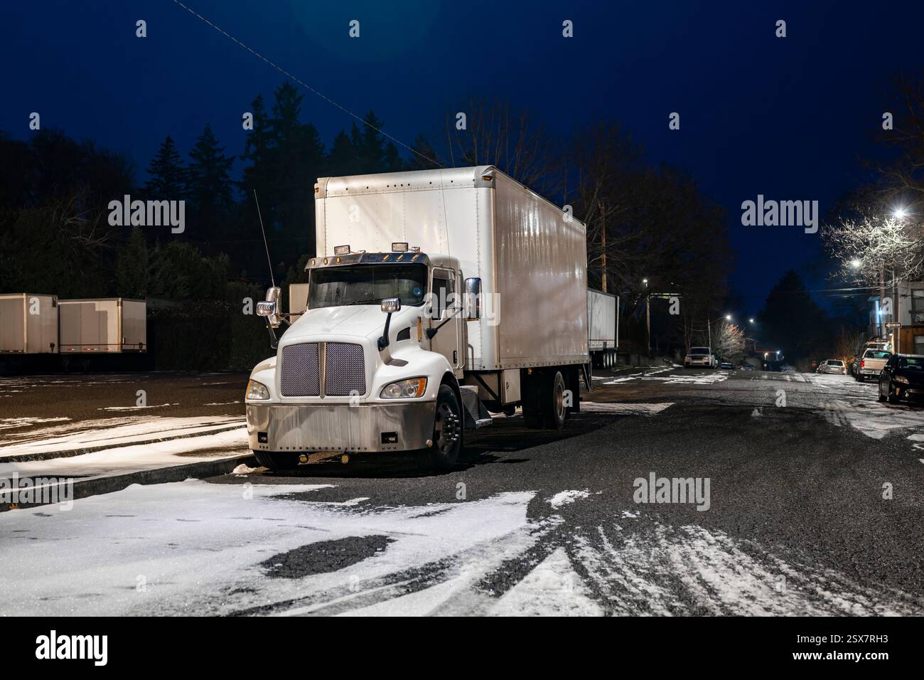 Illuminated by street lights Industrial grade white middle duty compact ...