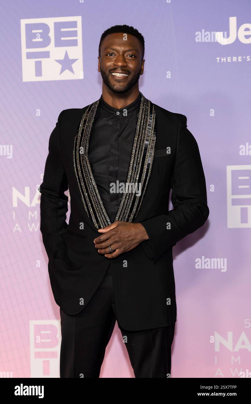 Pasadena, USA. 22nd Feb, 2025. Aldris Hodge attends the arrivals of the ...