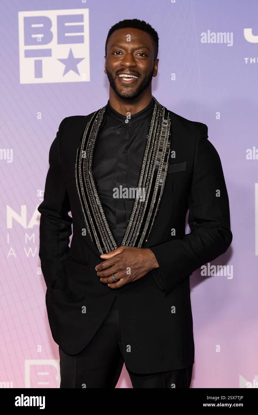 Pasadena, USA. 22nd Feb, 2025. Aldris Hodge attends the arrivals of the ...