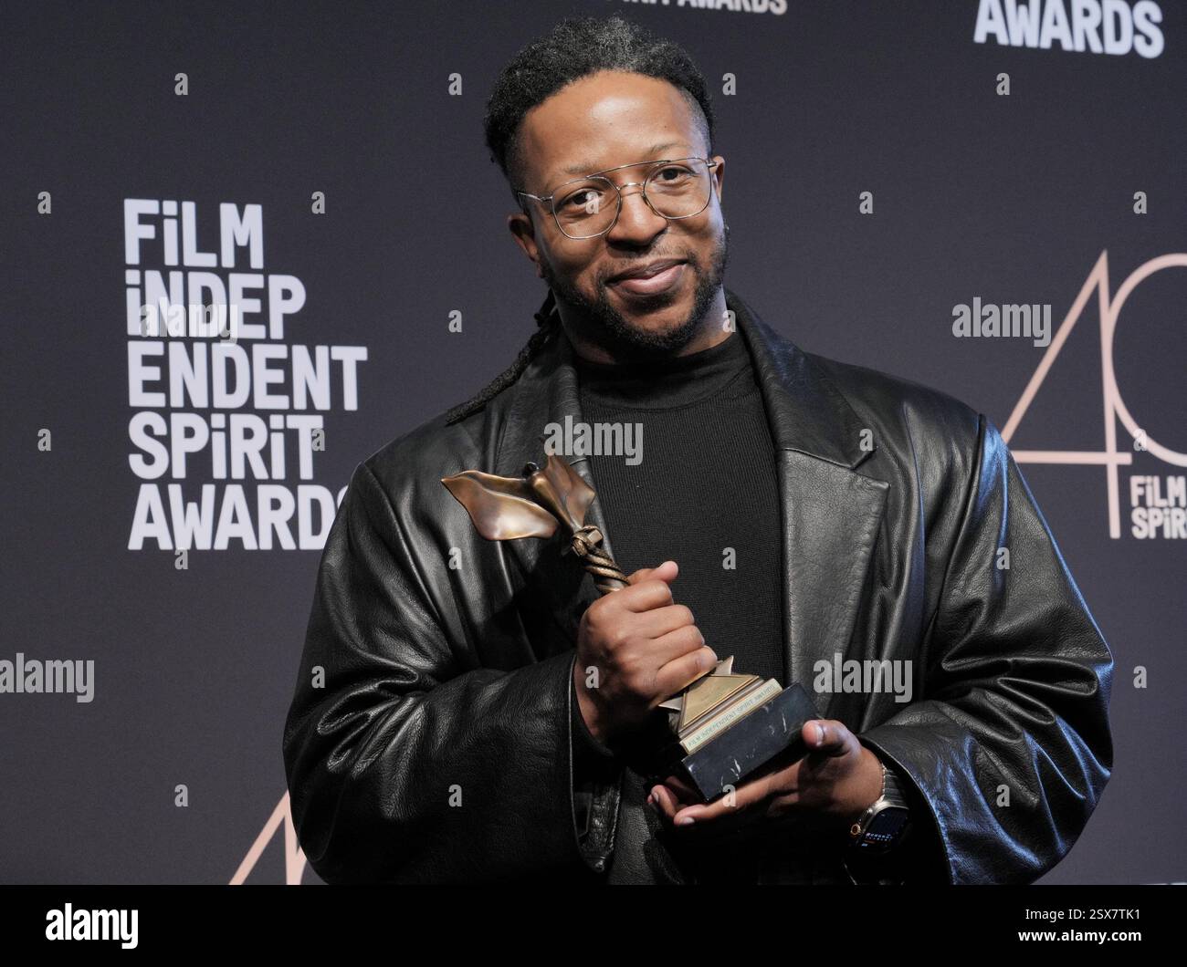 Los Angeles, USA. 22nd Feb, 2025. Jomo Fray, winner of the Best Cinematography award for "Nickel ...