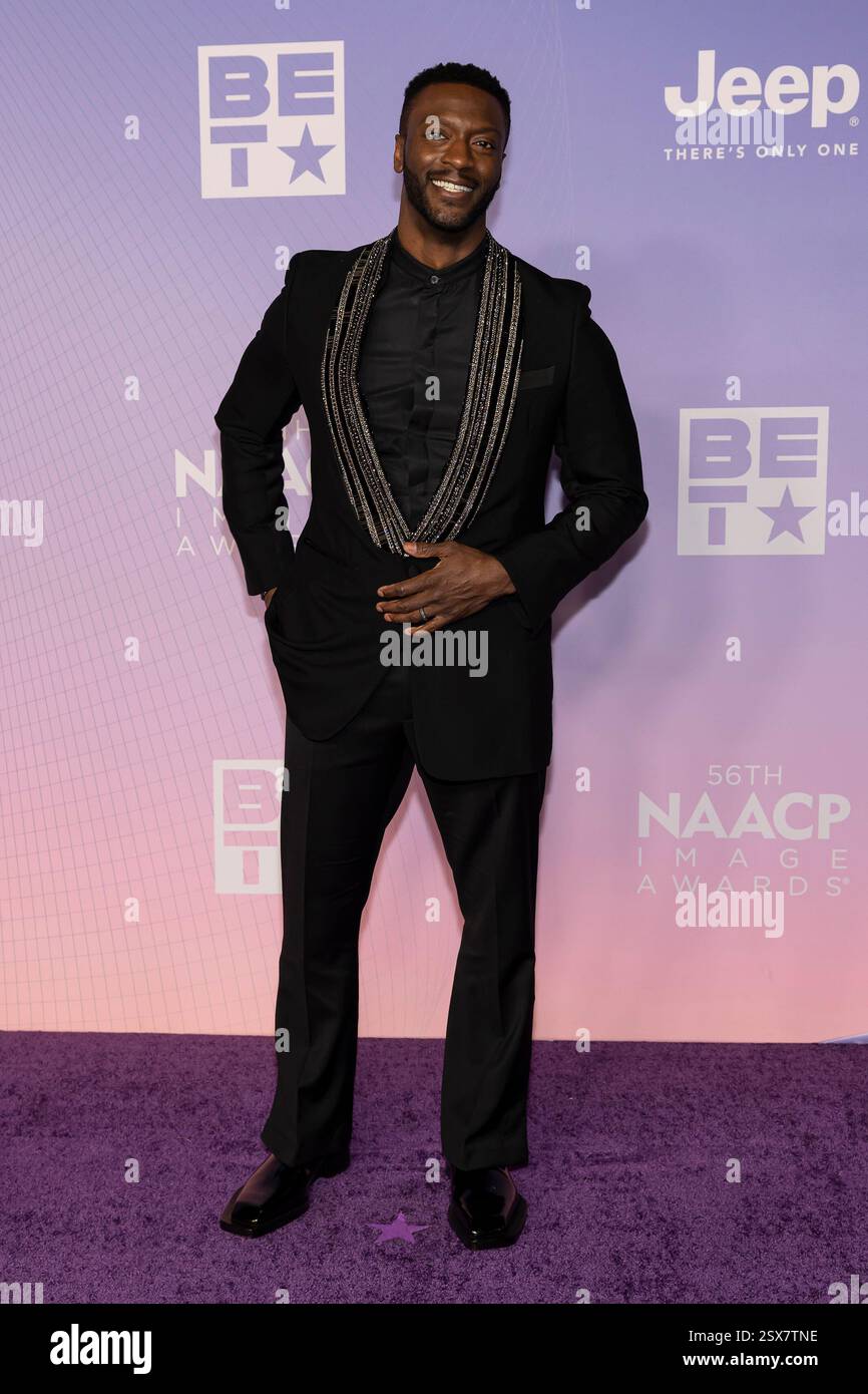 Pasadena, USA. 22nd Feb, 2025. Aldris Hodge attends the arrivals of the ...