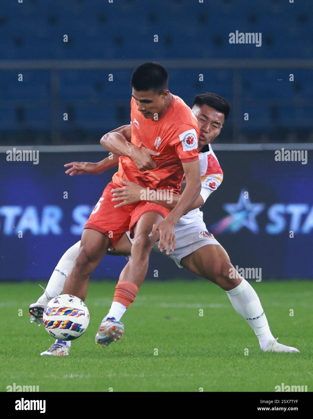 New Delhi, Delhi, India. 22nd Feb, 2025. Melroy Assisi of Punjab FC ...