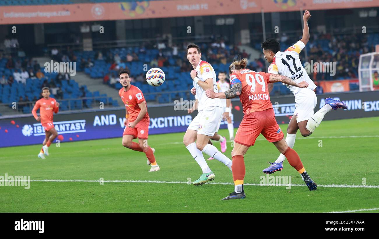 New Delhi, Delhi, India. 22nd Feb, 2025. Luka Majcen of Punjab FC during Indian Super League ...