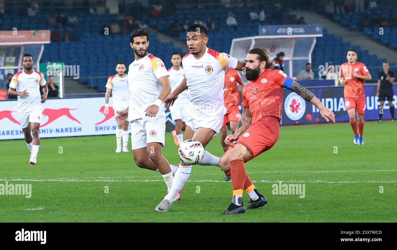 New Delhi, Delhi, India. 22nd Feb, 2025. Luka Majcen of Punjab FC during Indian Super League ...
