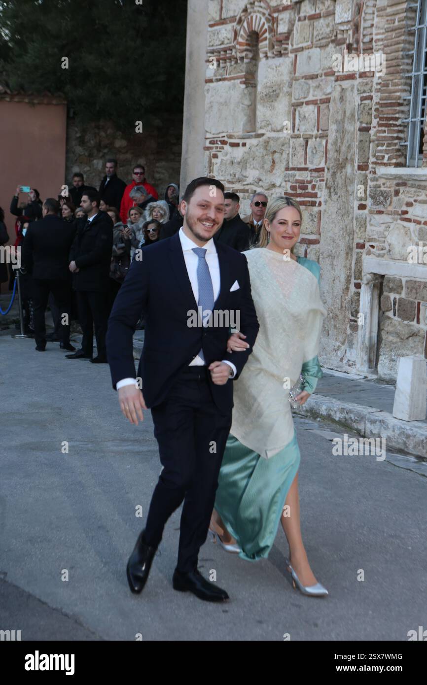 Princess Theodora of Greece and Matthew Kumar arrive for the wedding of ...