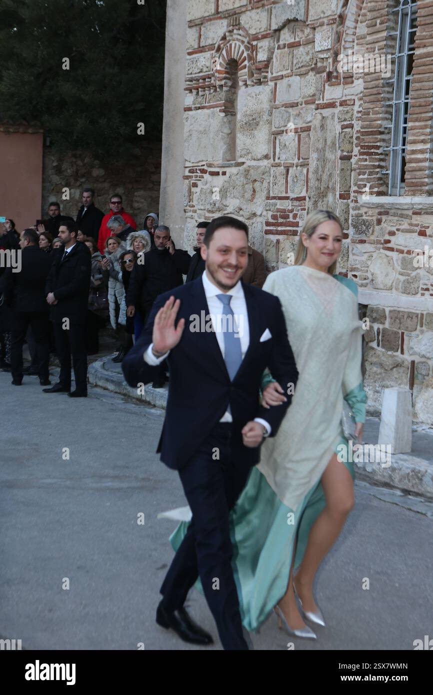 Princess Theodora of Greece and Matthew Kumar arrive for the wedding of ...