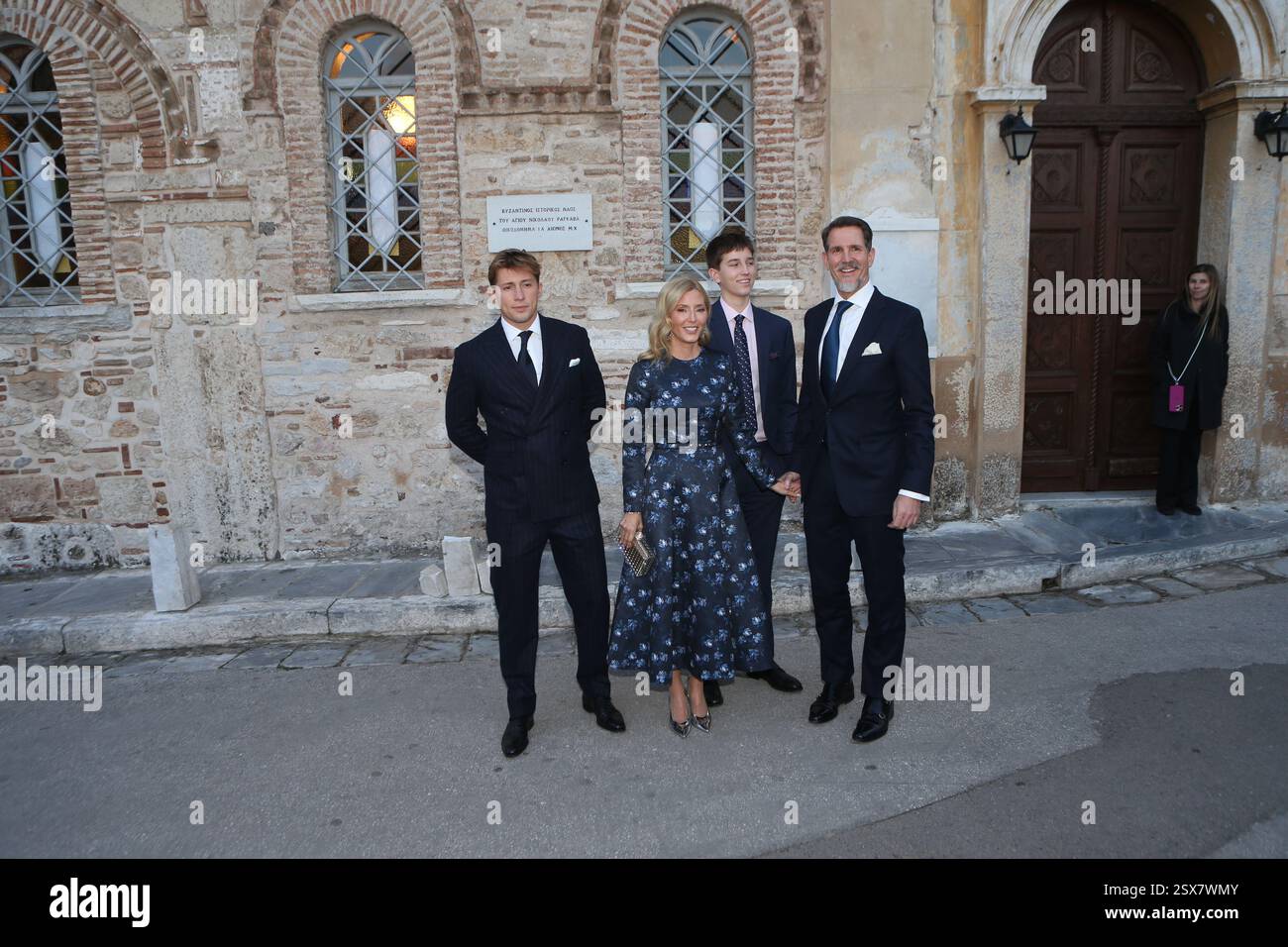 Pavlos, former Crown Prince of Greece (R), his wife Marie-Chantal (2-R ...