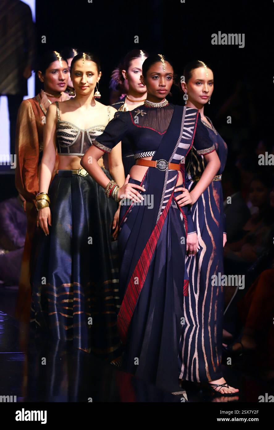 Colombo, Sri Lanka. 22nd Feb, 2025. Models present creations during the ...