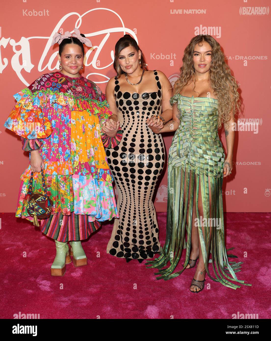 MIAMI, FL - FEBRUARY 22: Lido Pimienta, Nelly Furtado and Karol G ...