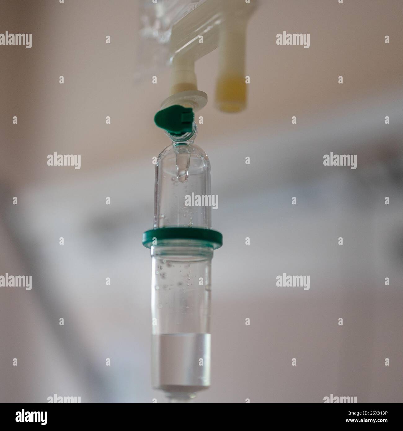 Close-Up View of Intravenous Drip Bag inside Hospital Room Stock Photo ...