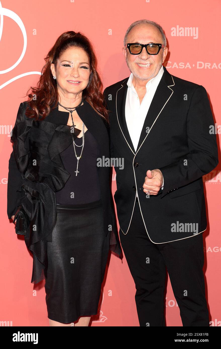 MIAMI, FL - FEBRUARY 22: Gloria Estefan and Emilio Estefan attend Karol ...