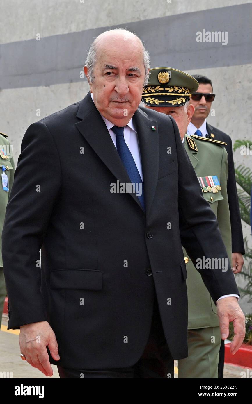 Algerian president Abdelmadjid Tebboune and army general Said ...