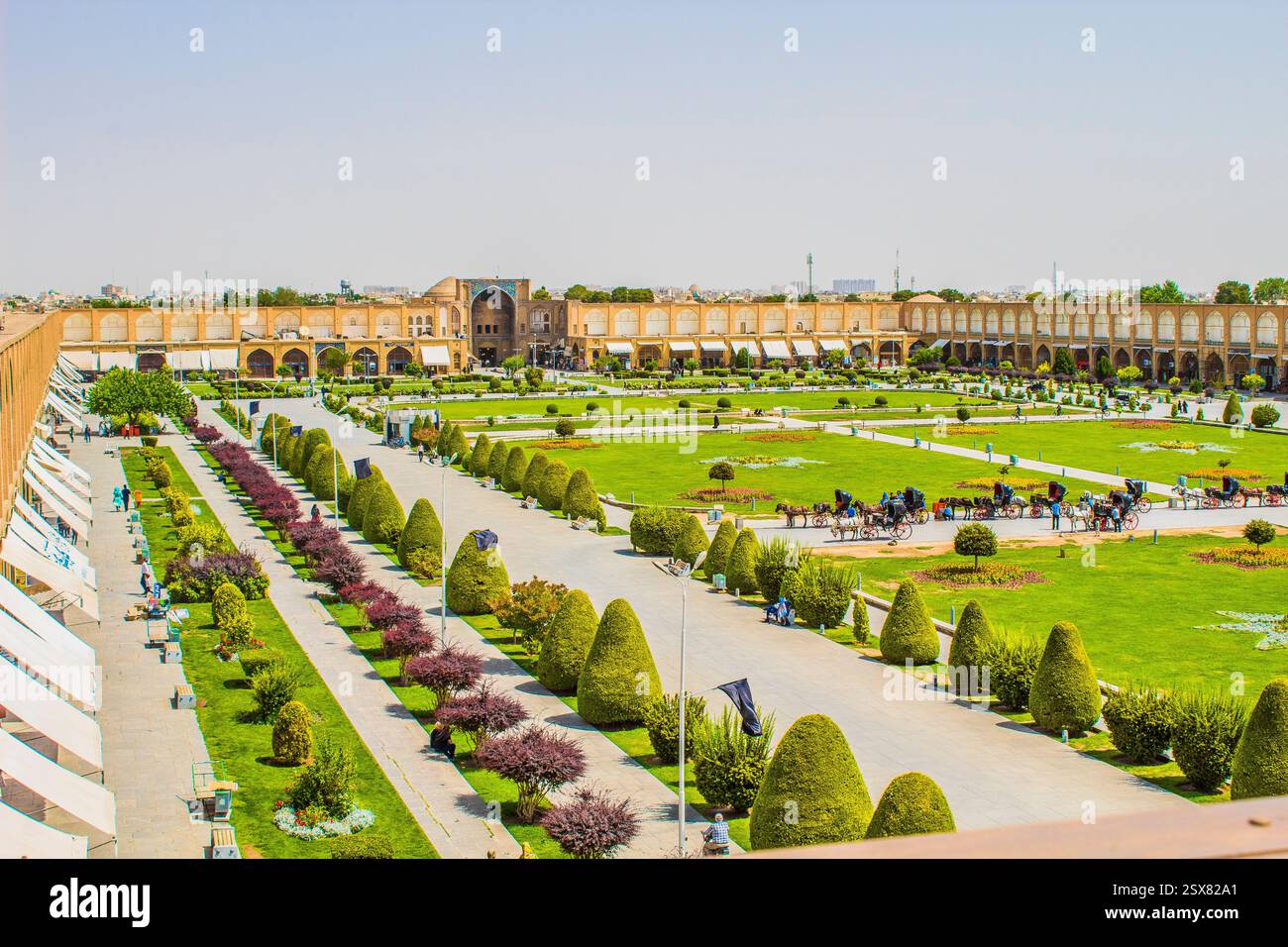 Ali Qapu is an imperial palace in Isfahan, Iran. It is located on the western side of the Naqsh ...