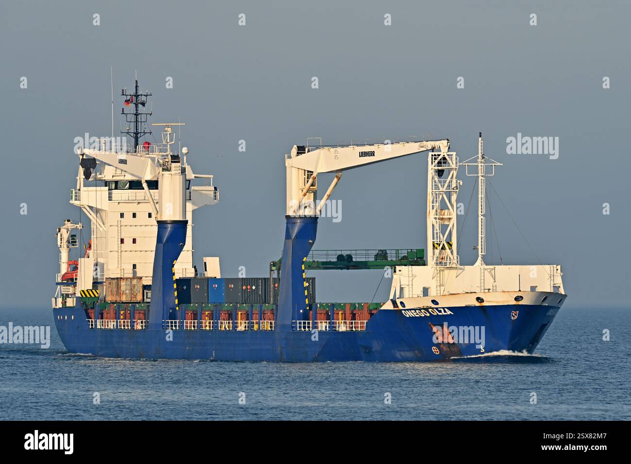 General Cargo Ship ONEGO OLZA at the Kiel Fjord Stock Photo - Alamy