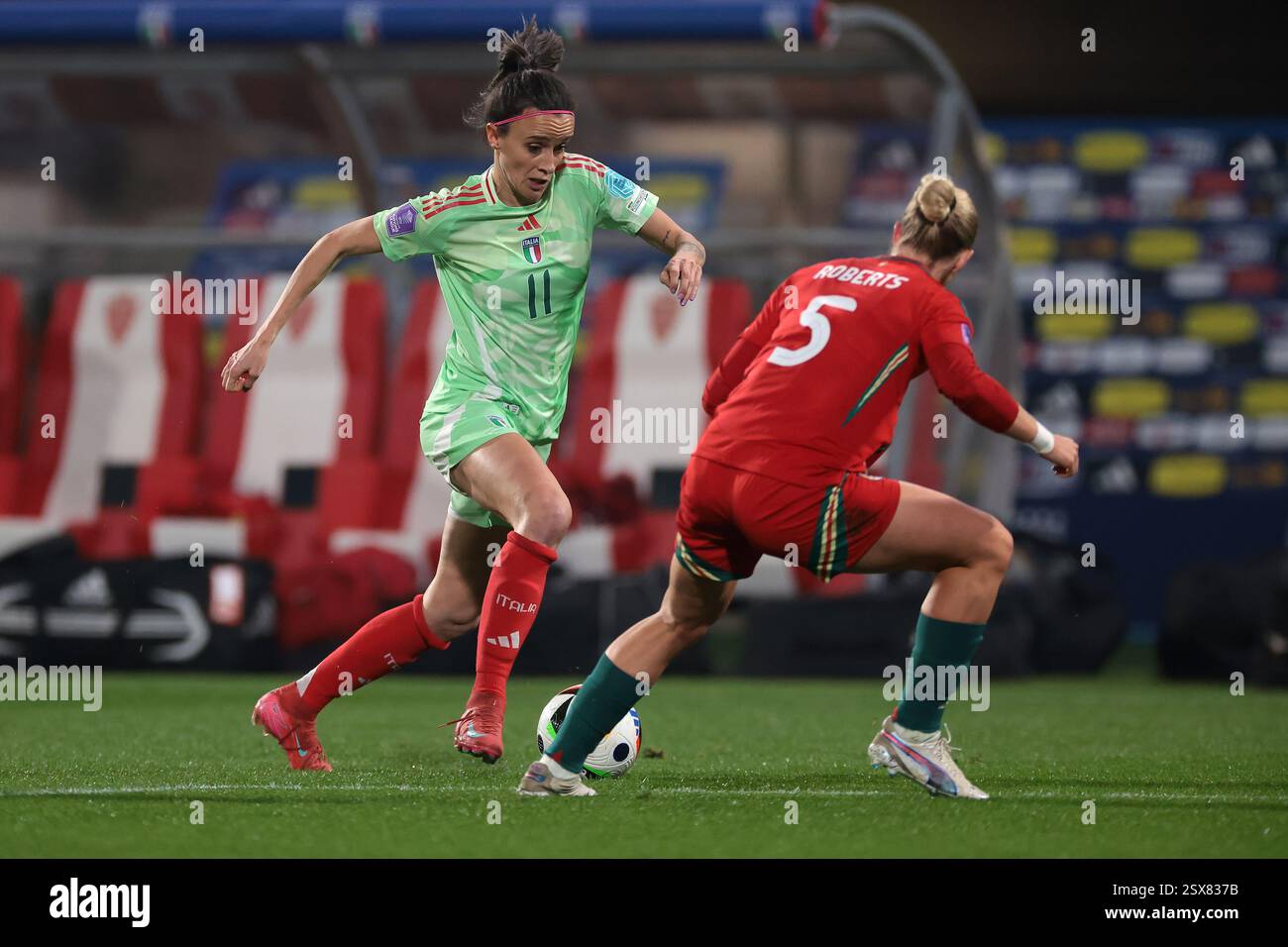 Monza, Italy, 21st February 2025. Barbara Bonansea of Italy takes on ...