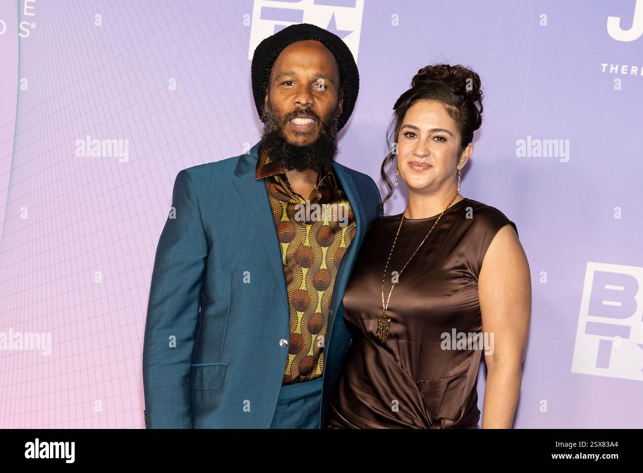 Ziggy Marley and Orly Marley attend the arrivals of the “56th NAACP Image Awards” at the ...