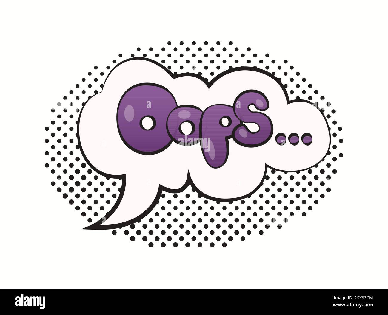 Pop art inspired illustration with speech bubble featuring the word ...