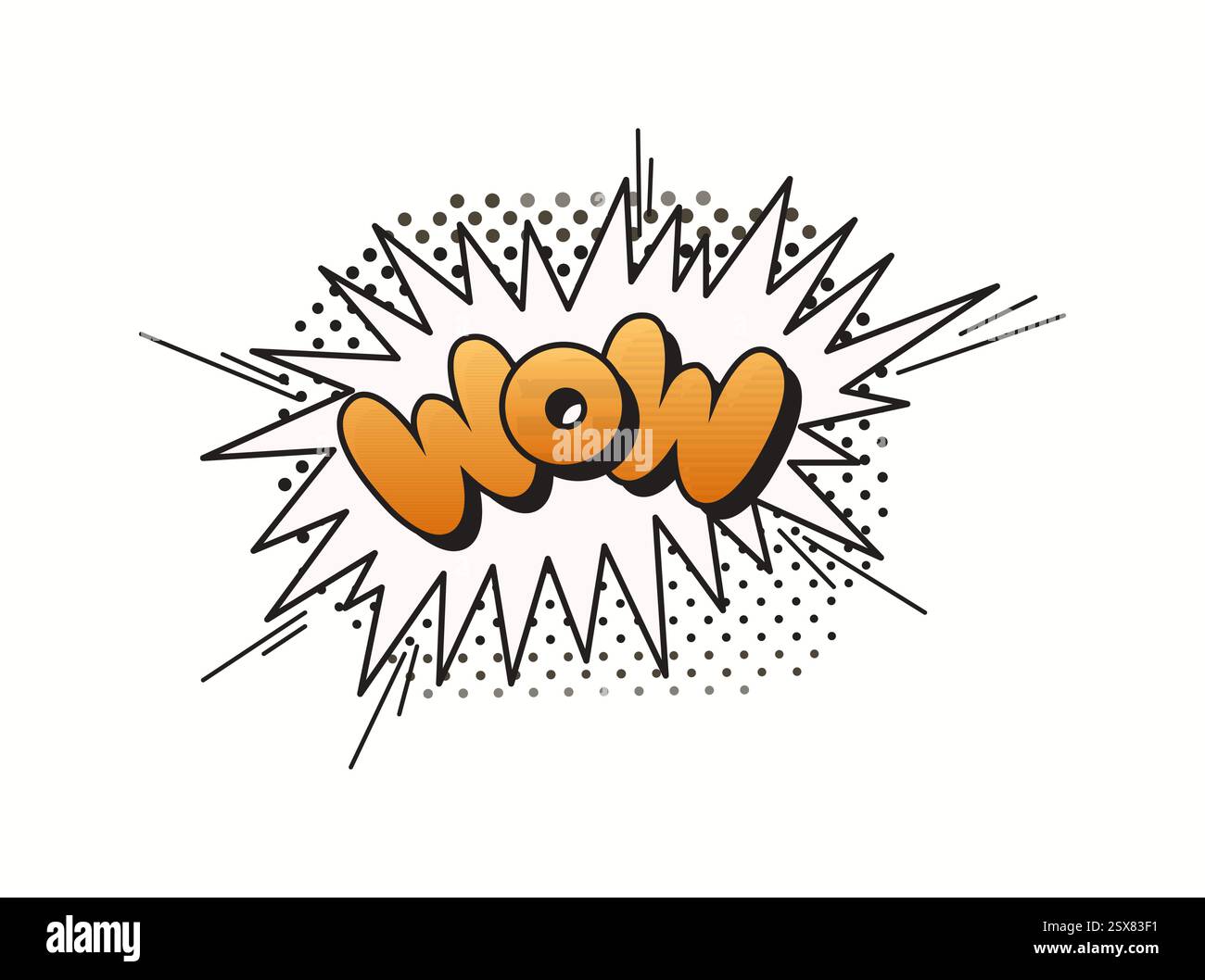 Animation bold orange wow text Stock Vector Images - Alamy