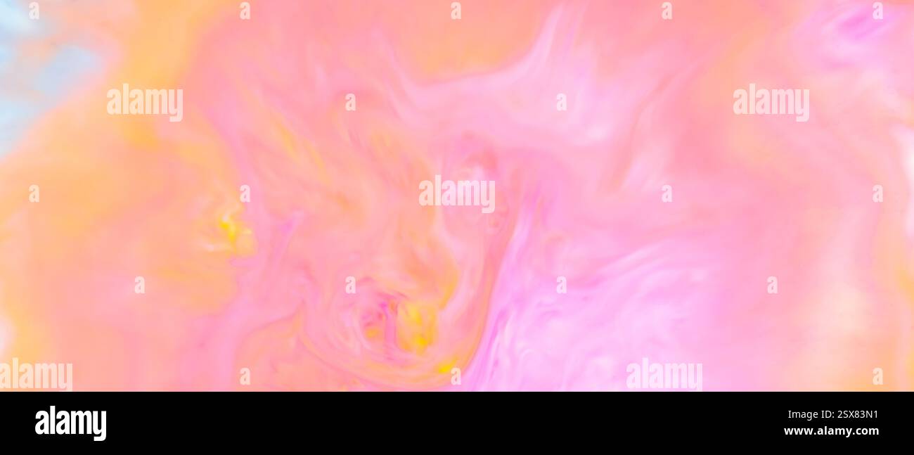 Pink and Orange Abstract Fluid Art Background with Swirling Spots and ...