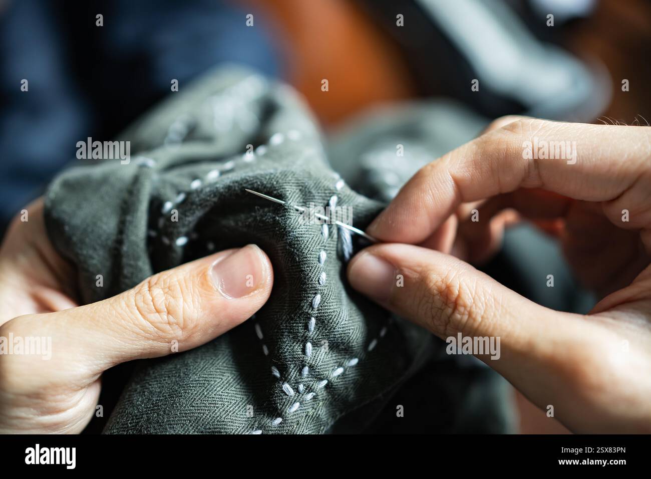 Mending clothes with Sashiko, a traditional Japanese embroidery and ...