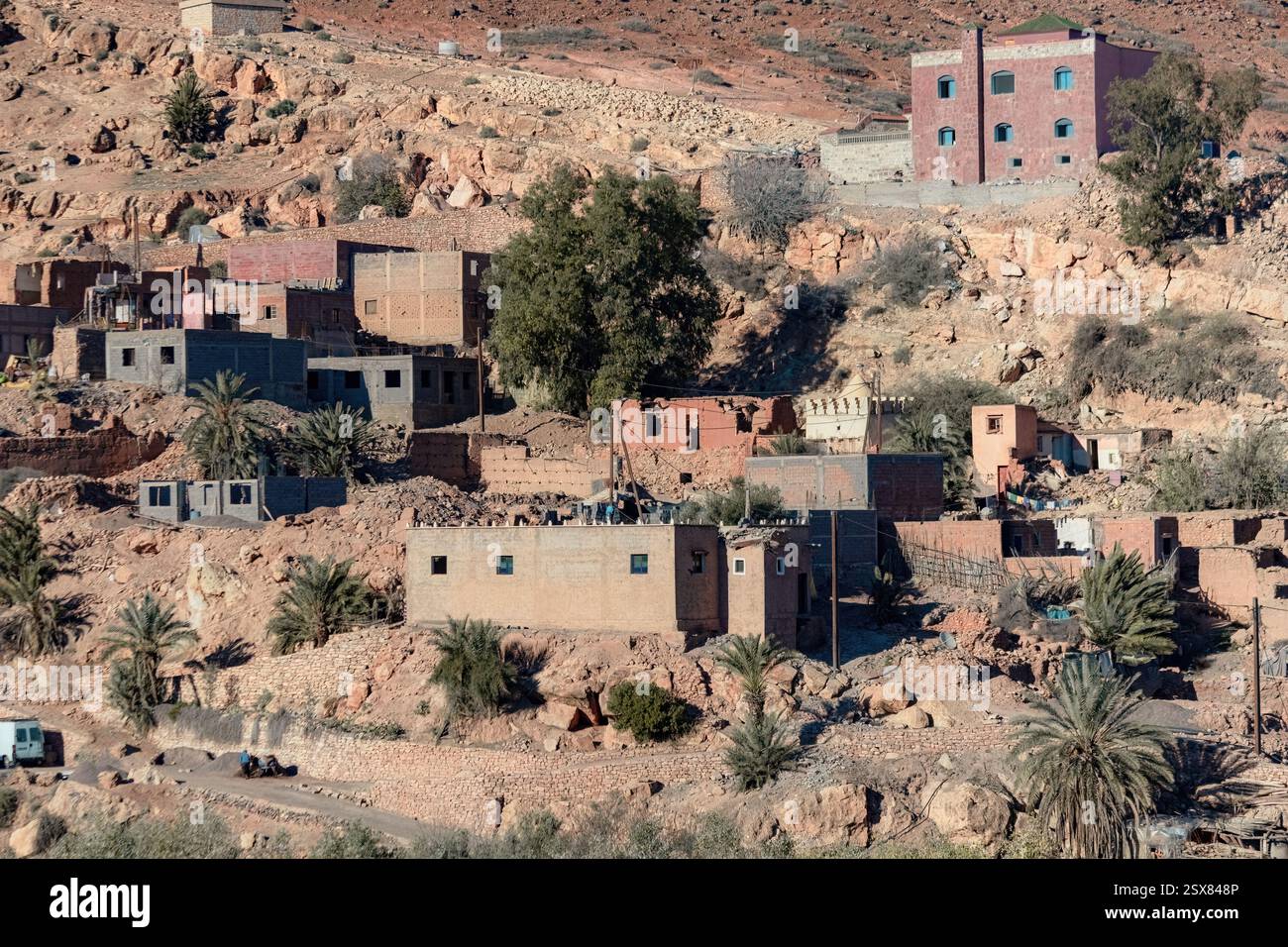 Berber village in Atlas mountains of Morocco Stock Photo - Alamy