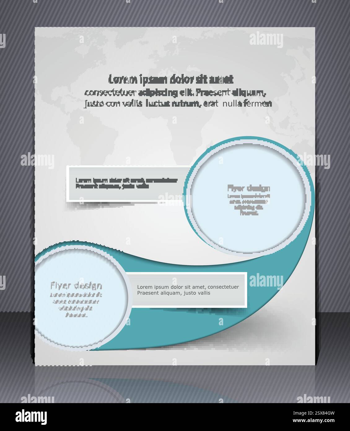 Vector layout business flyer with world map, magazine cover, template ...