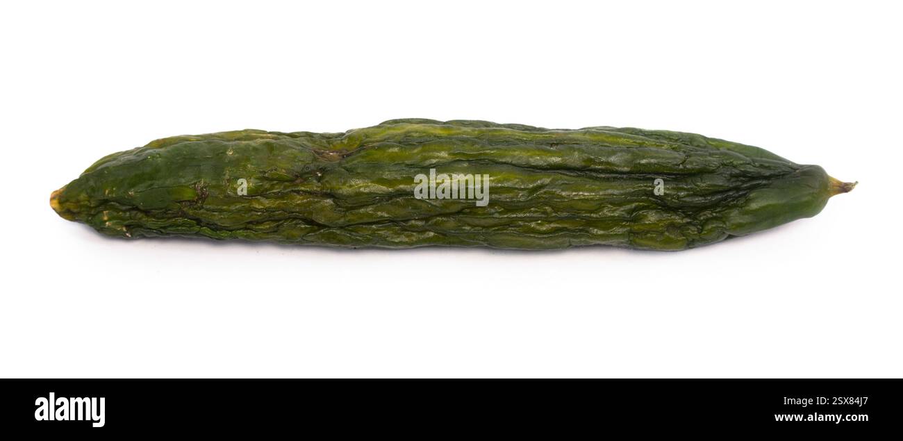 Rotten cucumber isolated on white background Stock Photo - Alamy