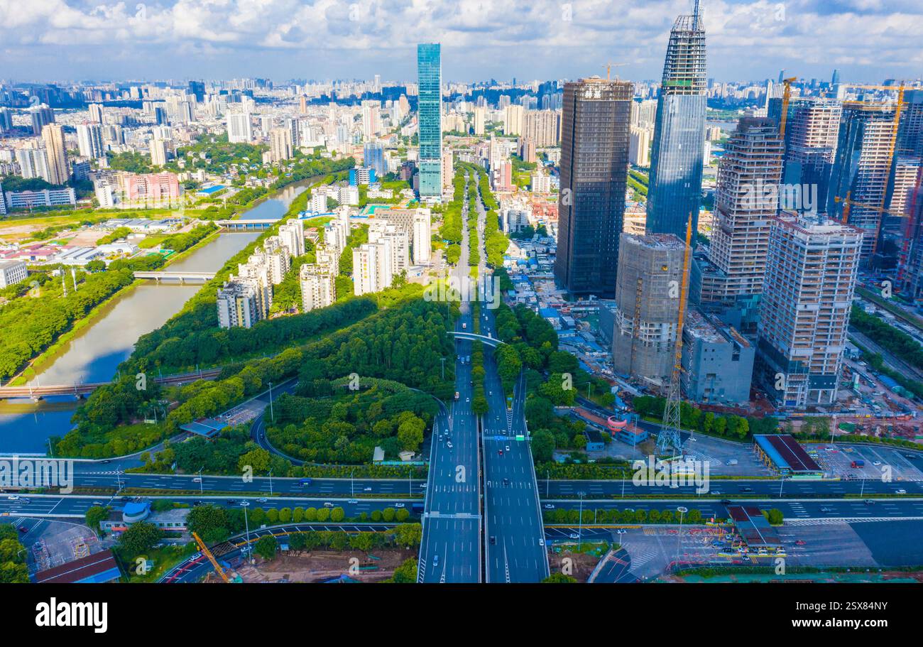 Aerial Photography of Urban and Highway Scenery in Guangzhou, Guangdong ...