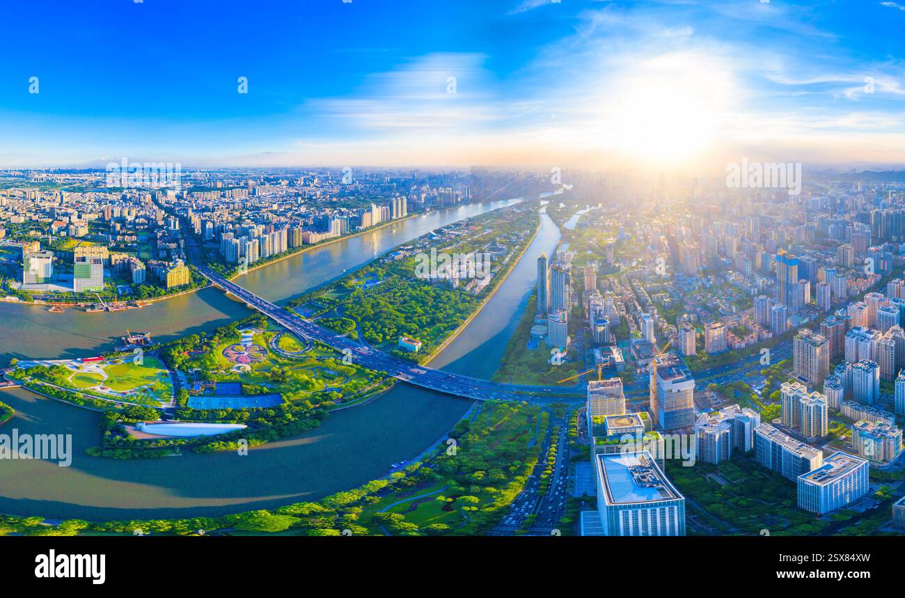 Aerial view of Ersha Island Bridge, Guangzhou, China Stock Photo - Alamy