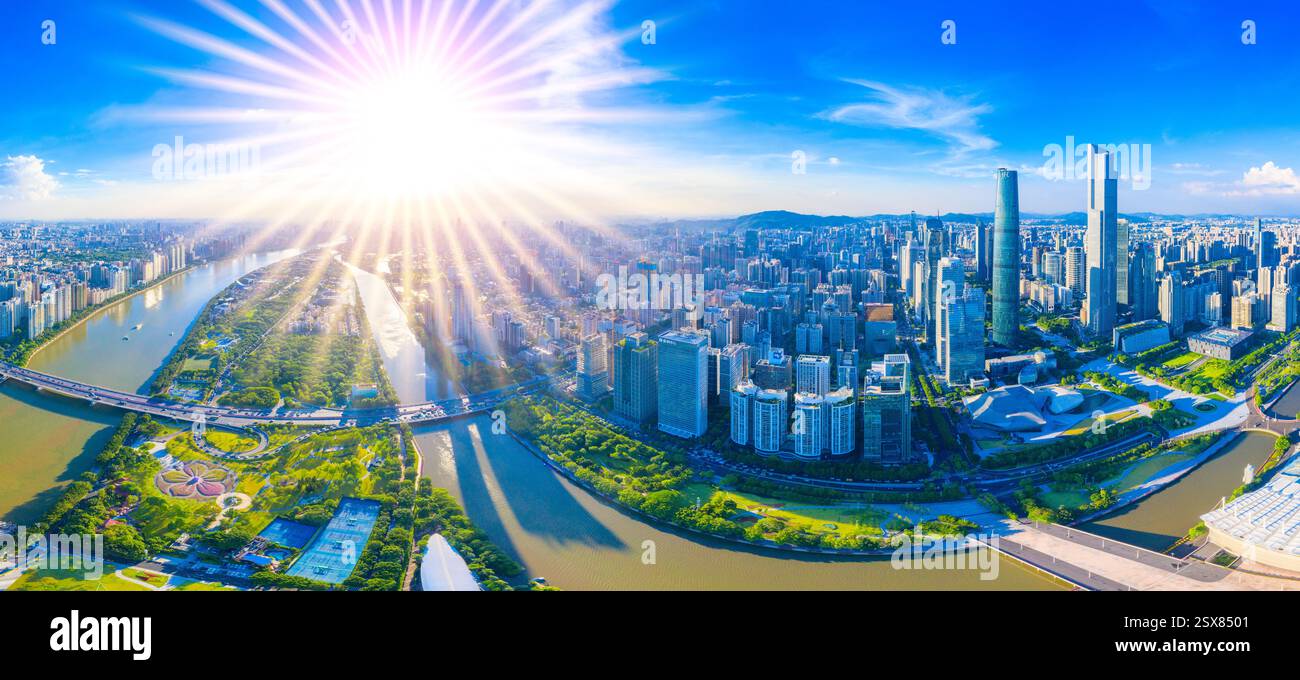 Aerial view of Ersha Island Bridge, Guangzhou, China Stock Photo - Alamy