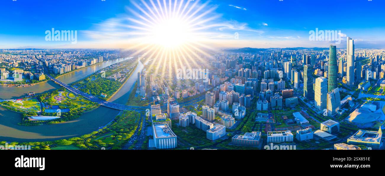 Aerial view of Ersha Island Bridge, Guangzhou, China Stock Photo - Alamy